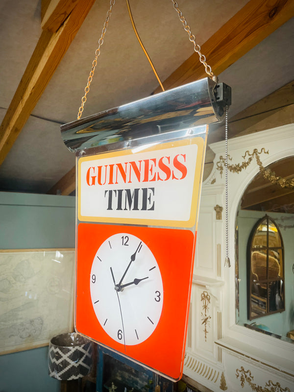 Guinness Time Hanging Advertising Clock - Stax Reclamation