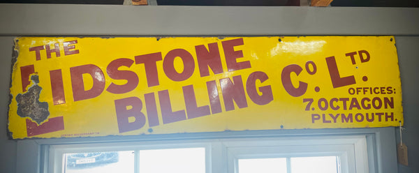 Lidstone Billing Co Ltd Enamel Sign - Stax Reclamation