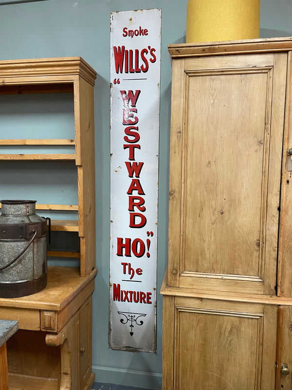 Westward Ho! Tall Enamel Sign - Stax Reclamation