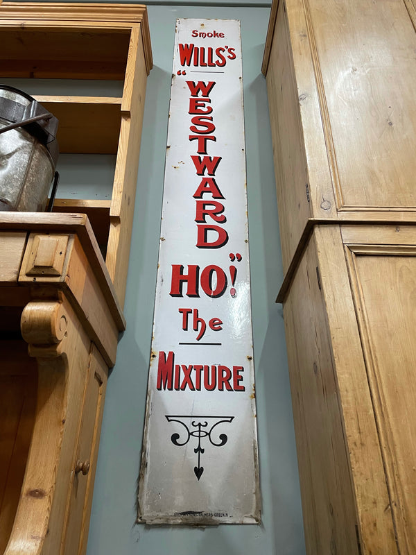 Westward Ho! Tall Enamel Sign - Stax Reclamation